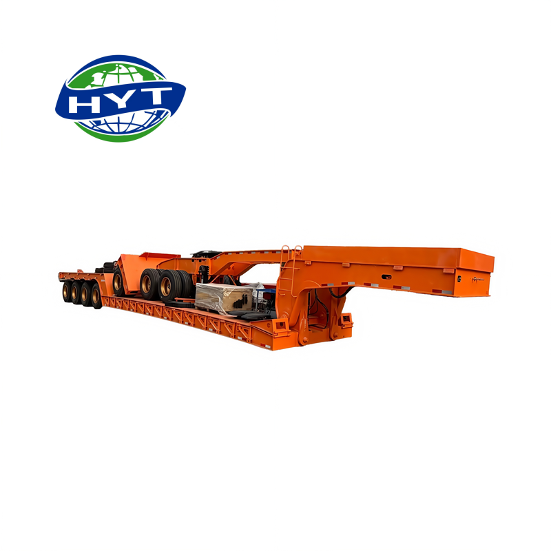 4-axis detachable gooseneck low flatbed semi-trailer - Shandong ...