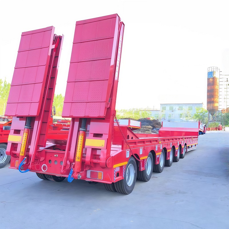 6-axle ladder low flatbed semi-trailer - Shandong Huayuntong ...